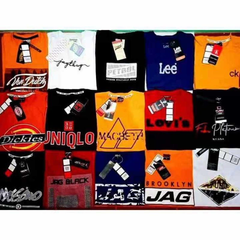 BUNDLE Tshirt Branded Overrun Assorted Design & Color ( 10 PCS ...