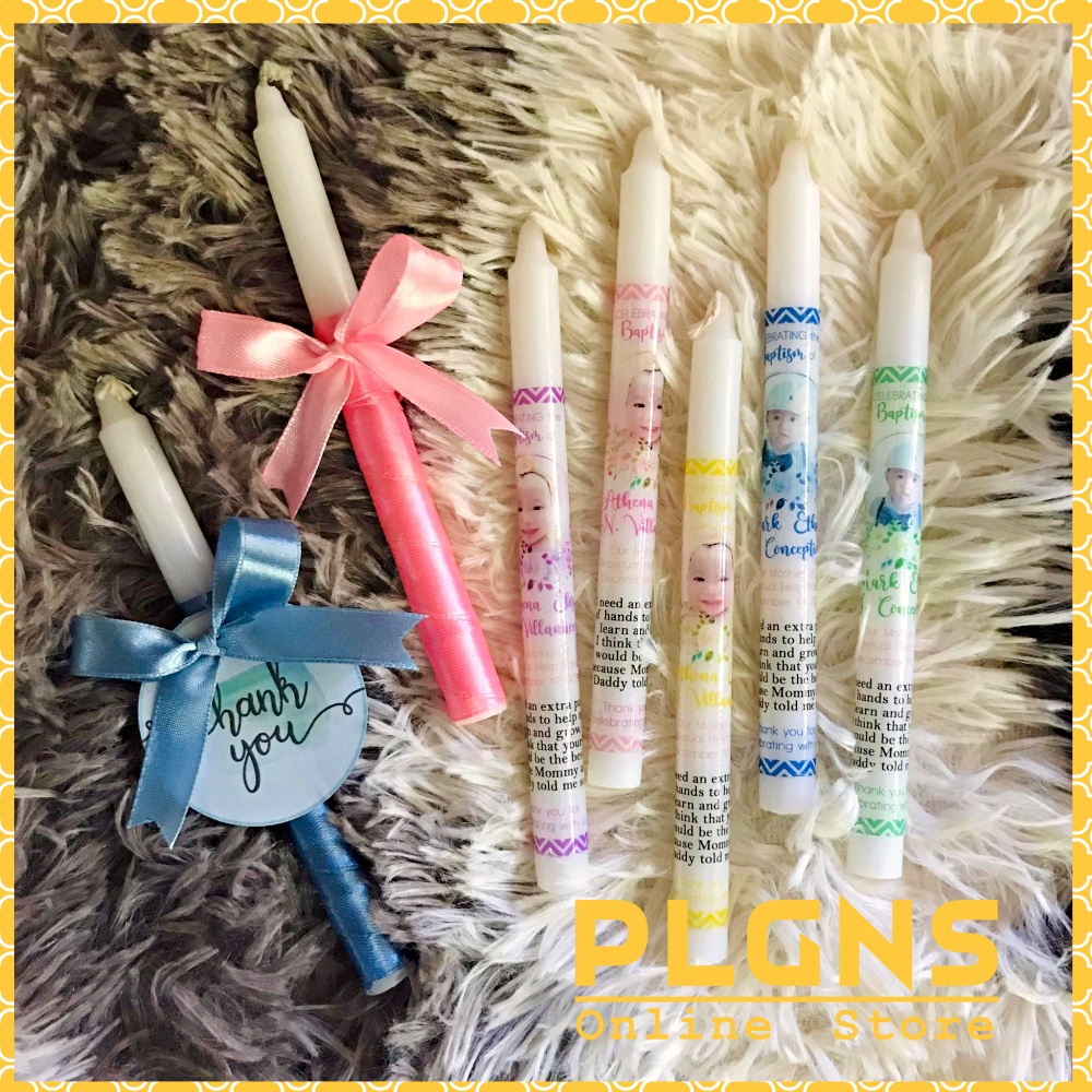 Baptism Christening Candle Personalized Customized | Shopee Philippines