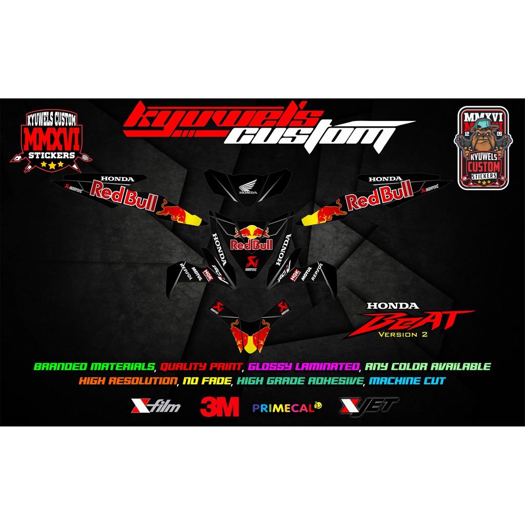 Honda Beat V2 Full Decals Sticker | Shopee Philippines