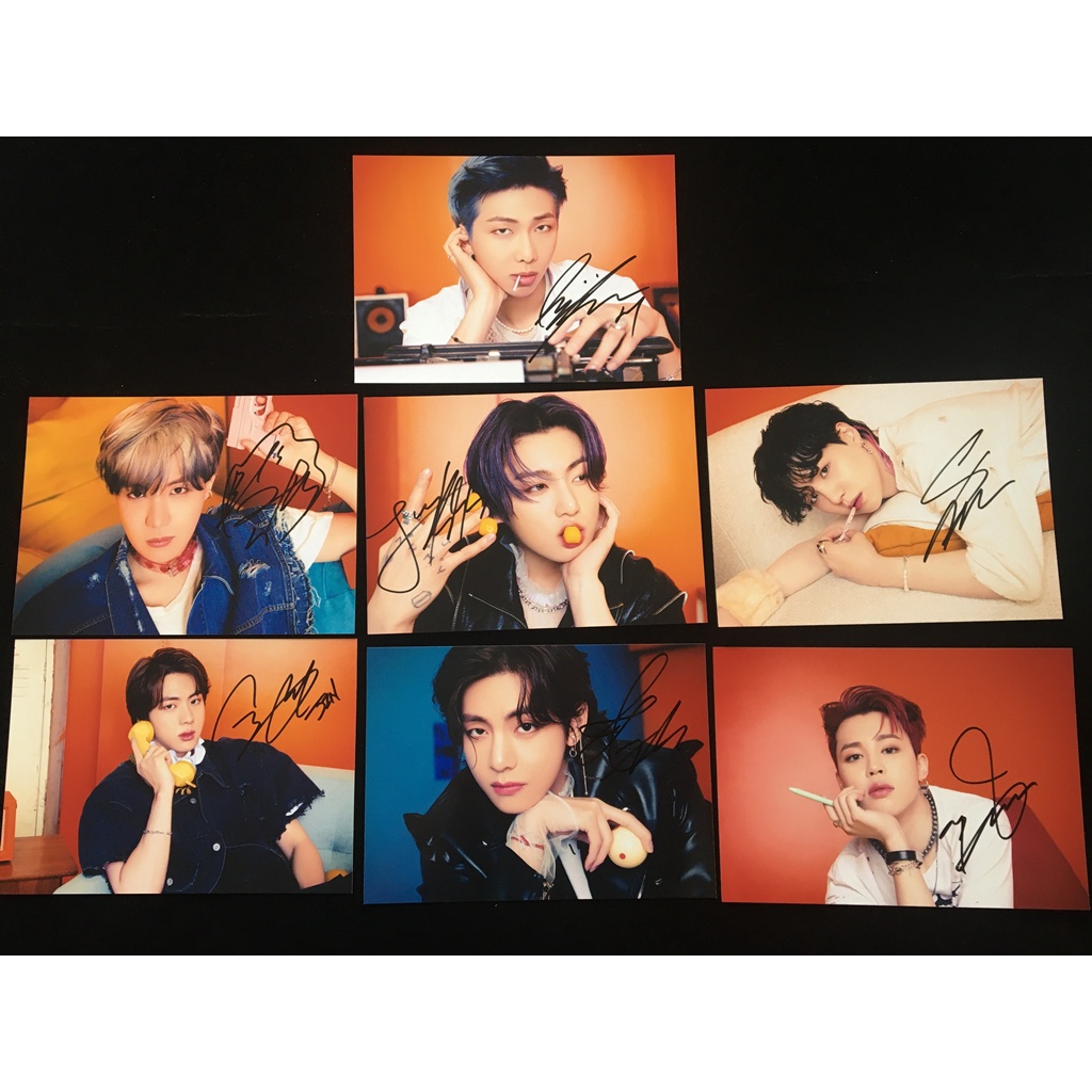 Bts BTS BTS Group Autographed Photo 23cm Set Lighting Star Merchandise ...