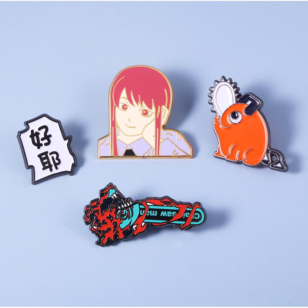 Anime Chainsaw Man Enamel Pins Pokita Macchima Brooch Spirited Away ...