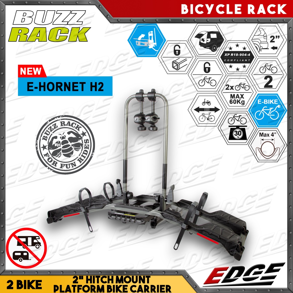 BUZZ RACK "E-Hornet H2" Bicycle Rack (2" Hitch Mount Platform Bike ...