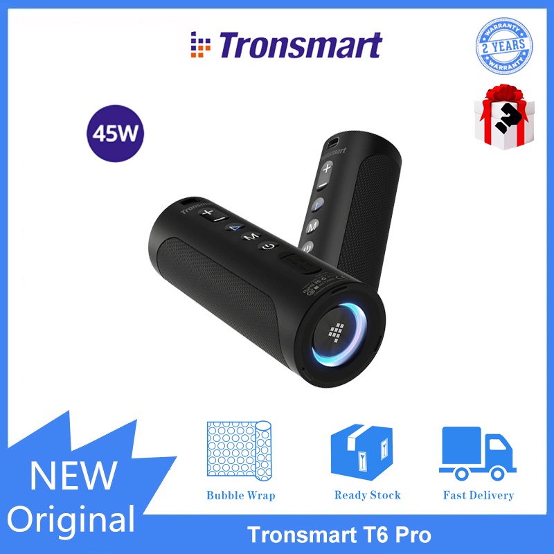 Tronsmart T6 Pro 45W Bluetooth 5.0 Speaker with LED Light IPX6 ...