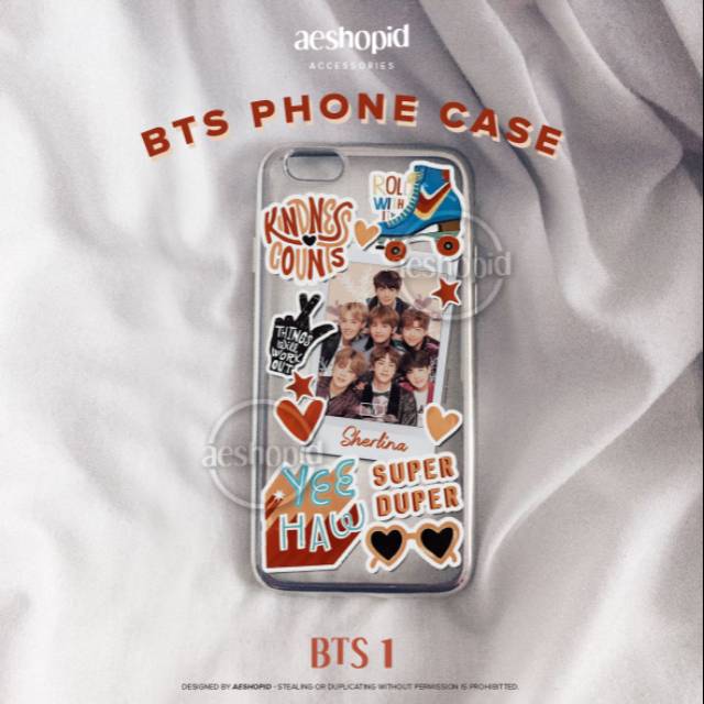 Case hp BTS custom Name polaroid jin suga v jimin rm jhope jungkook ...