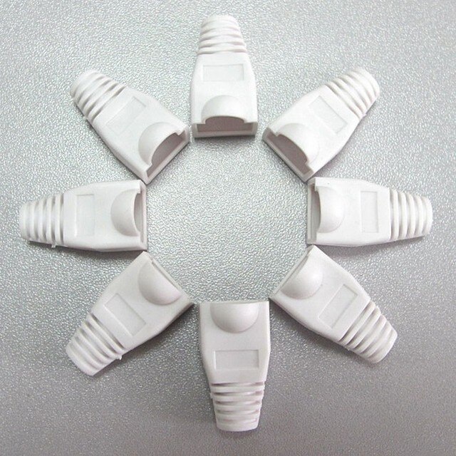 100Pcs/Lot Multi-color CAT5e crystal head sheath ethernet cable ...