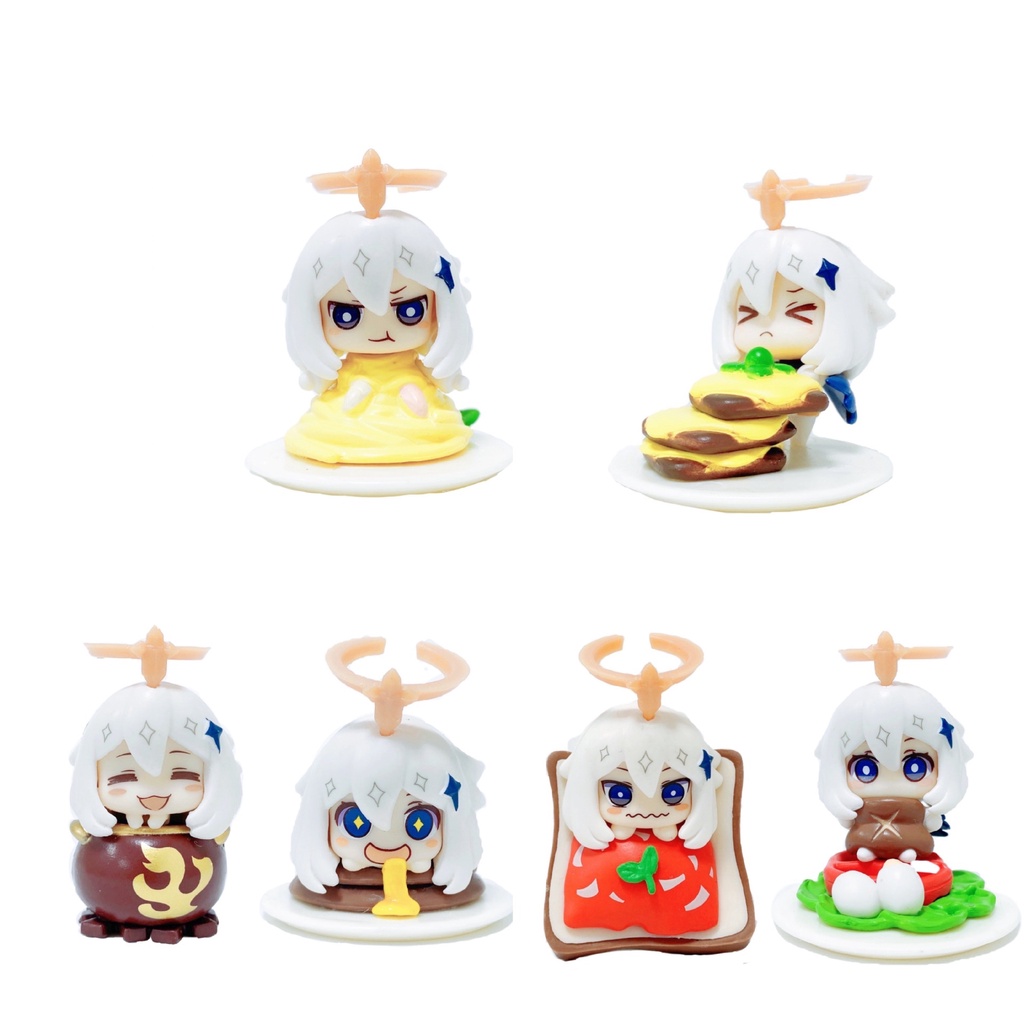 Paimon genshin Impact character model set of 6 Fullbox Paimon chibi ...