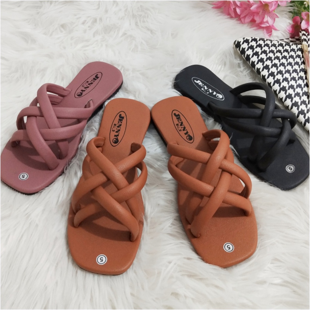 JENNY_O Ladies/Women Criss-Cross Korean Style Fashion Trendy Slip On ...