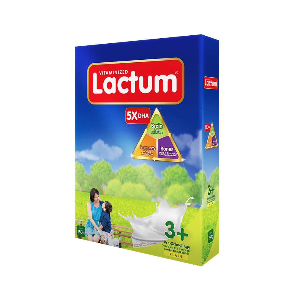 Lactum 3+ Plain 150g Milk Drink for Children Over 3 - 5 Years Old ...