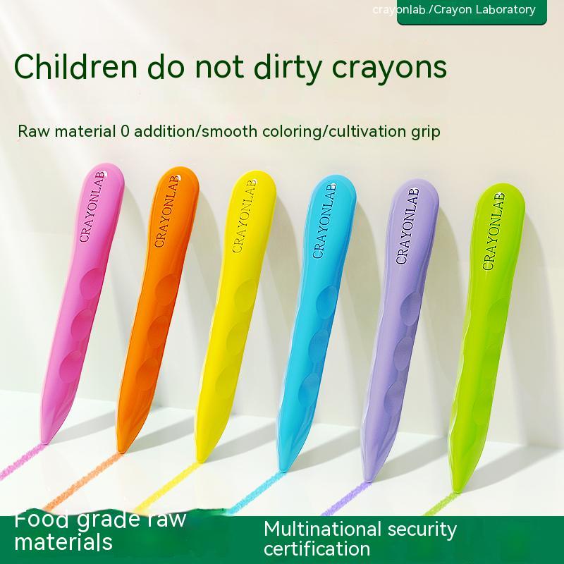 Not Dirty Hand Triangle Crayon Children's Painting Washable Oil Stick ...