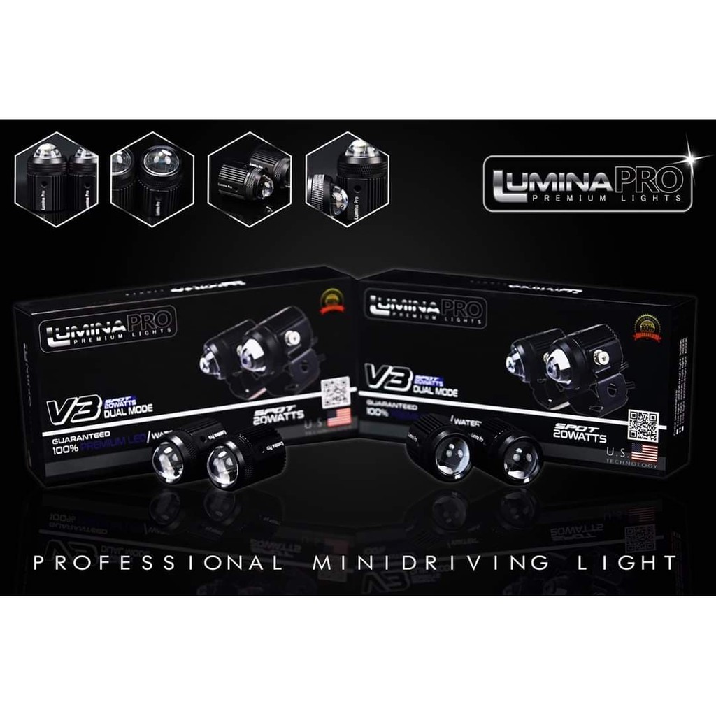 LUMINA PRO PREMIUM LIGHTS LUMINA MINI DRIVING LIGHT (WHITE/YELLOW ...