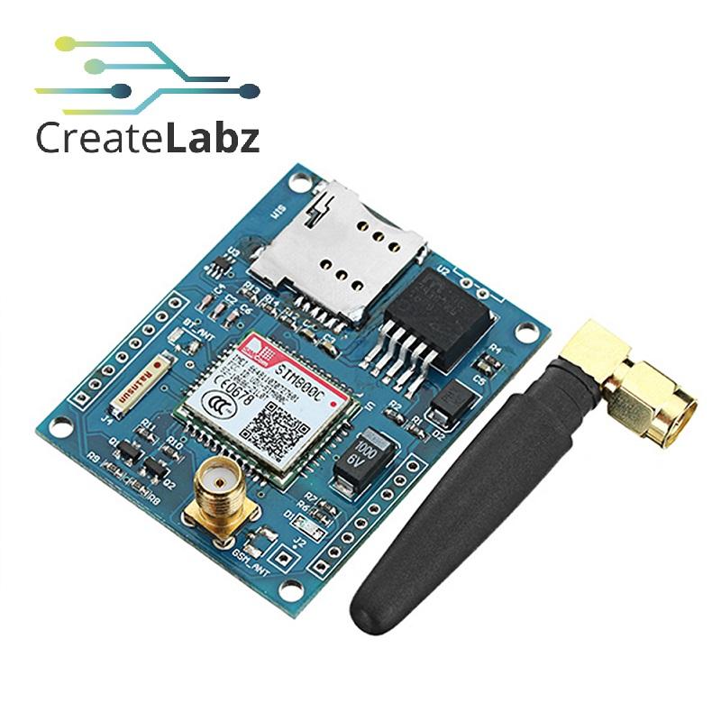 SIM800C GSM/GPRS Module, with antenna & on-board regulator | Shopee ...