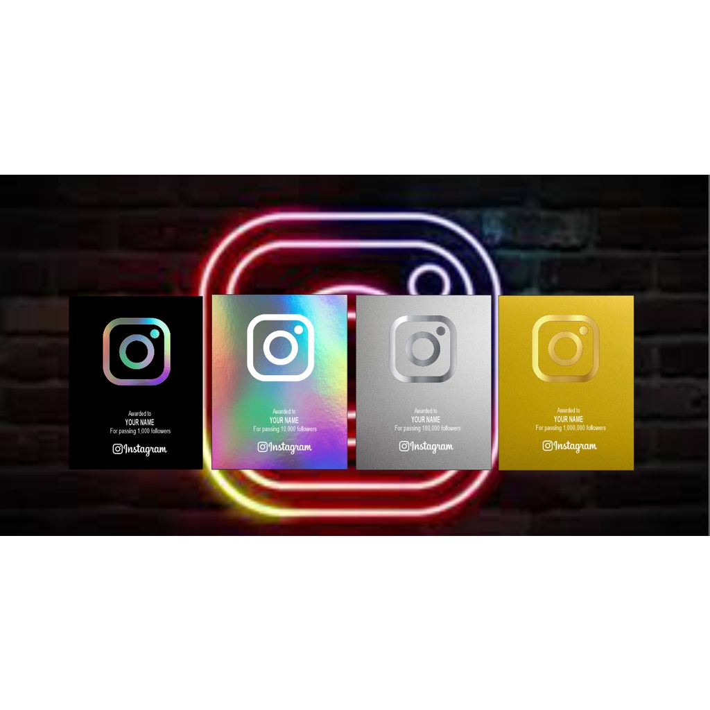 Acrylic Instagram Award Plaque Display with Personalized Name ...