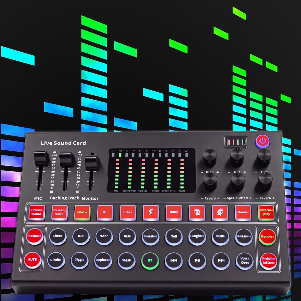 M9 Live Sound Card Audio Sound Mixer Board External DJ Audio Mixer ...