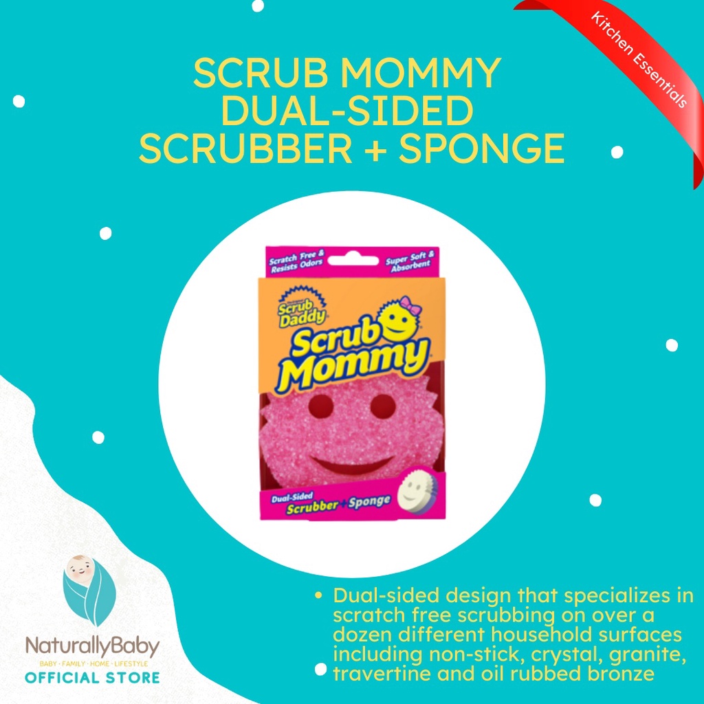Scrub Mommy Dual-sided Scrubber + Sponge | Shopee Philippines
