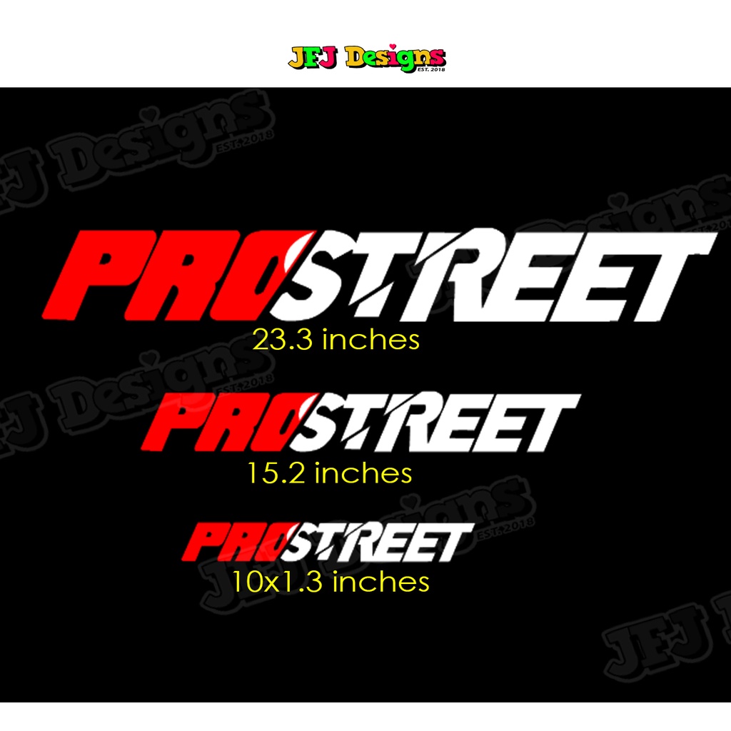 PRO STREET CUTOUT VINYL STICKER | Shopee Philippines