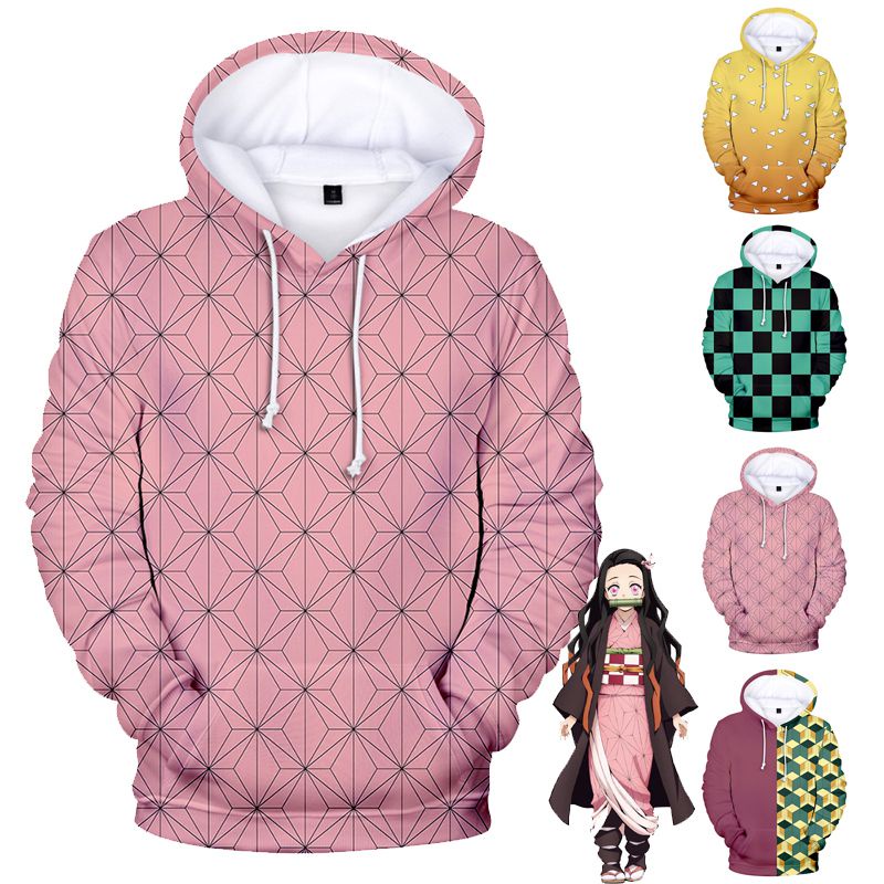 Demon Slayer Quality Kimetsu No Yaiba Hoodie With Insanely Print** Dye ...