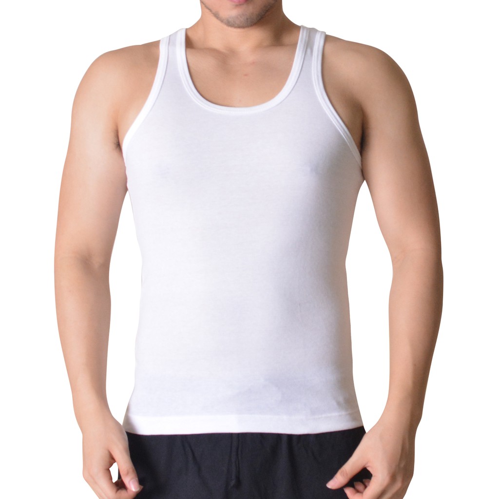 Sunjoy Organic Cotton Men Sando Vest (Single Pack) | Shopee Philippines