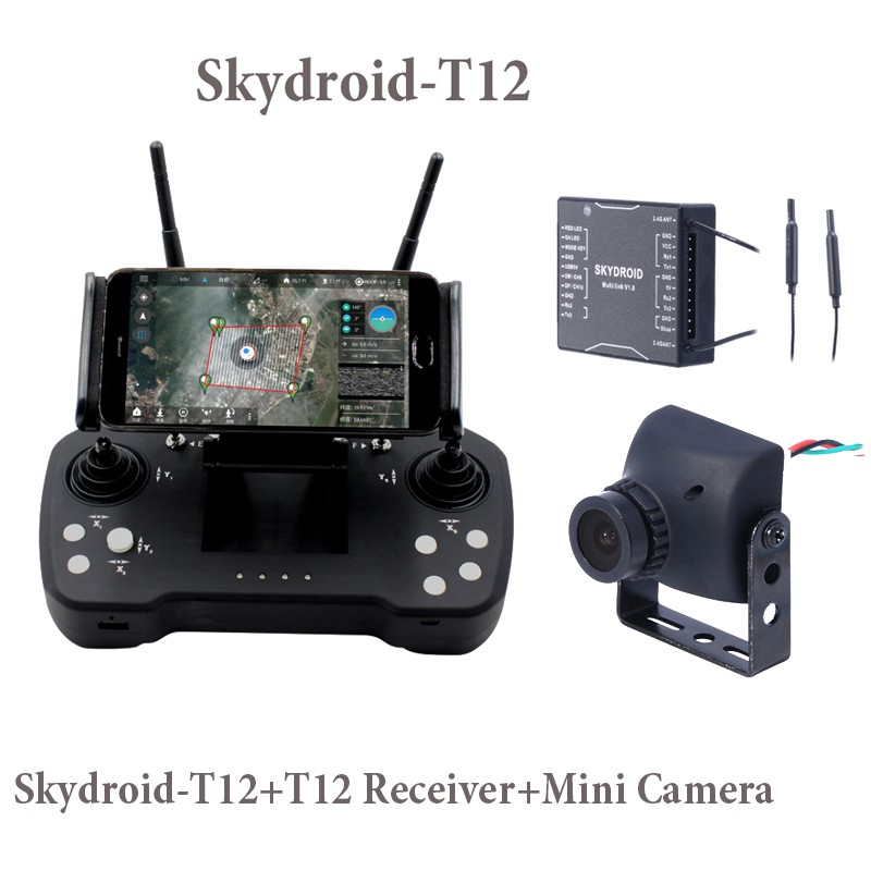 Skydroid T12 2.4GHz 12CH Remote Control With R12 Receiver/Mini Camera ...
