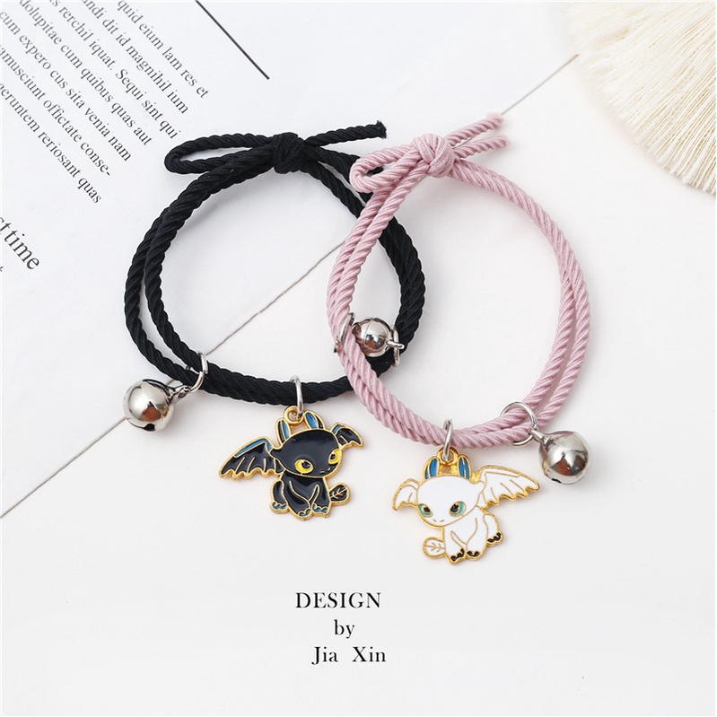 How to Train Your Dragon Toothless Couple Bracelet Black and White ...