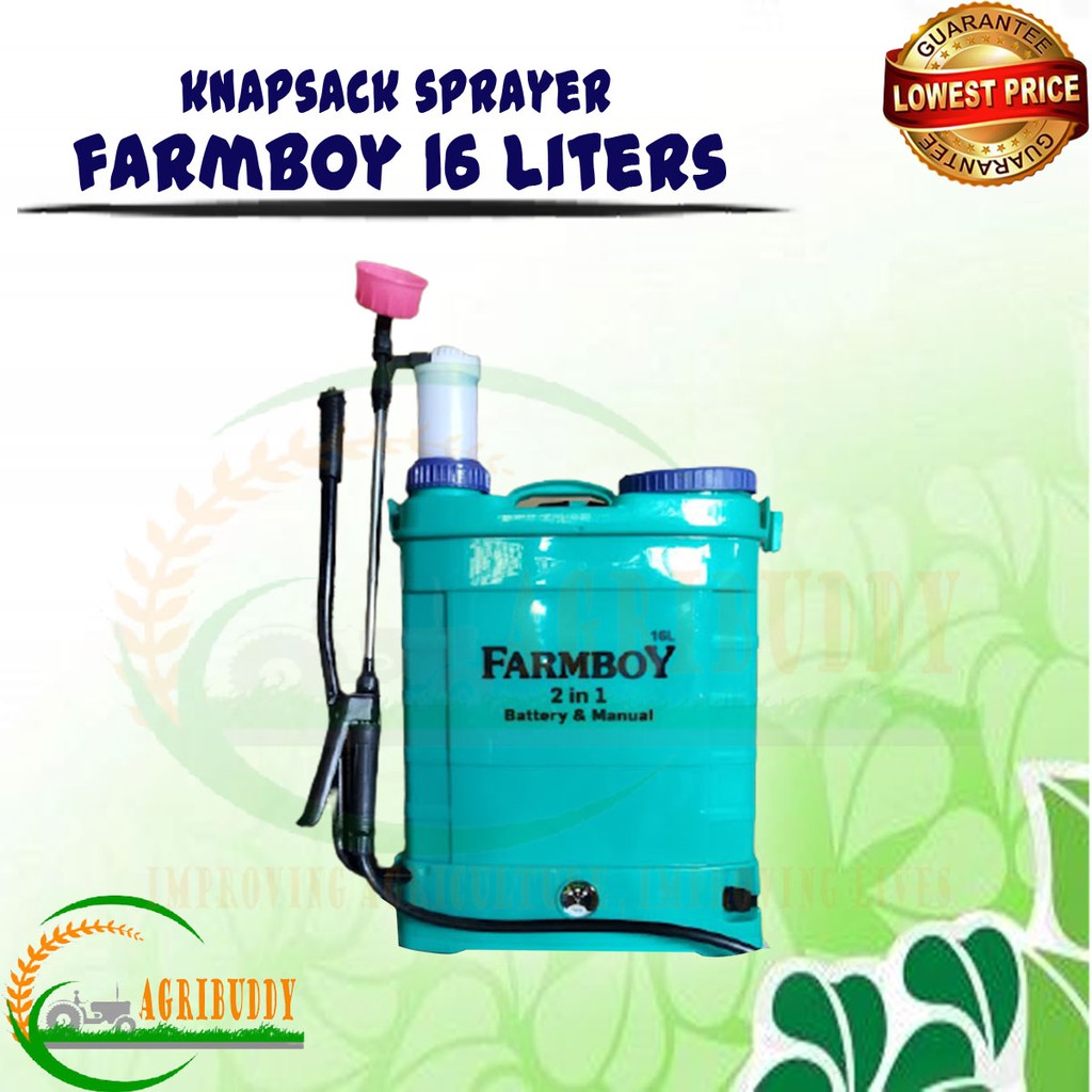 Manual and Battery Operated 2 in 1 Knapsack Sprayer FARMBOY 16L ...