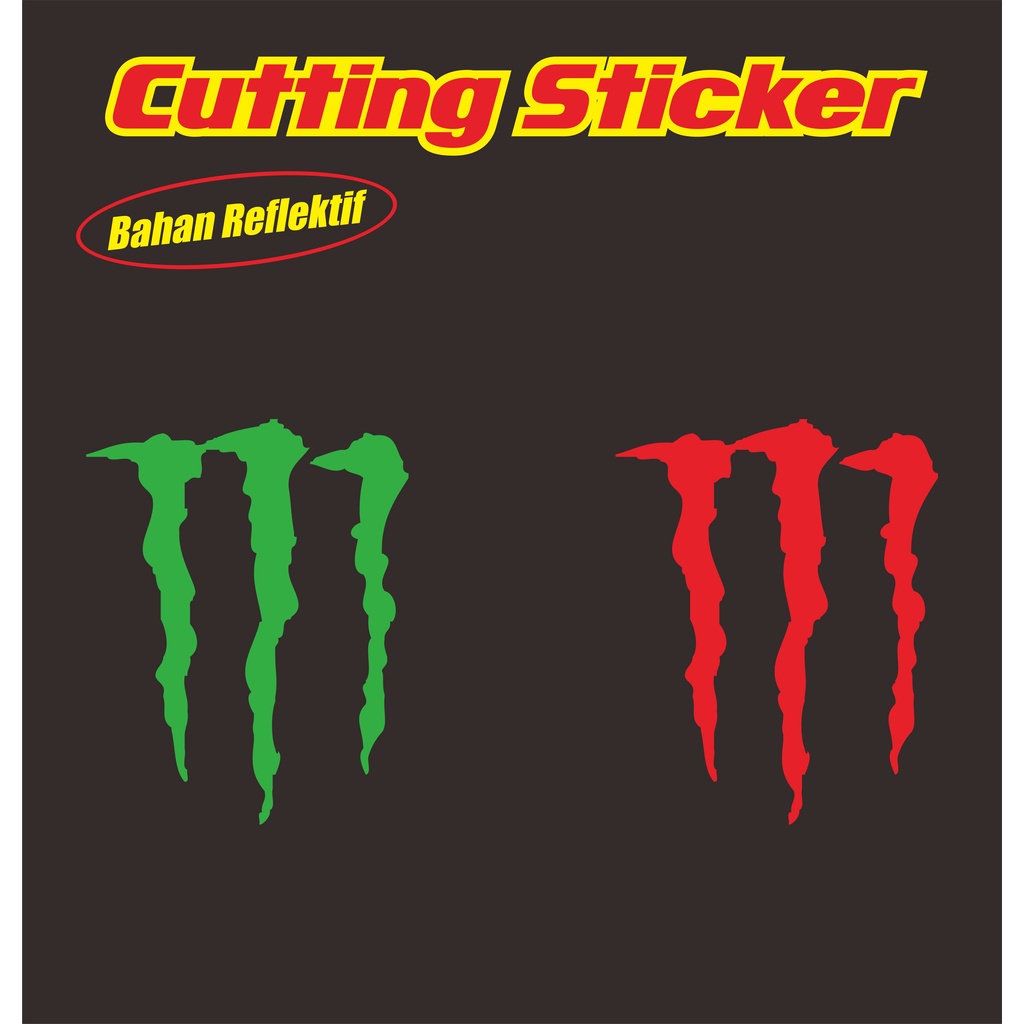 Monster Energy Car Sticker Vario Beat NMAX Aerox Lexy Scoopy Vespa ...