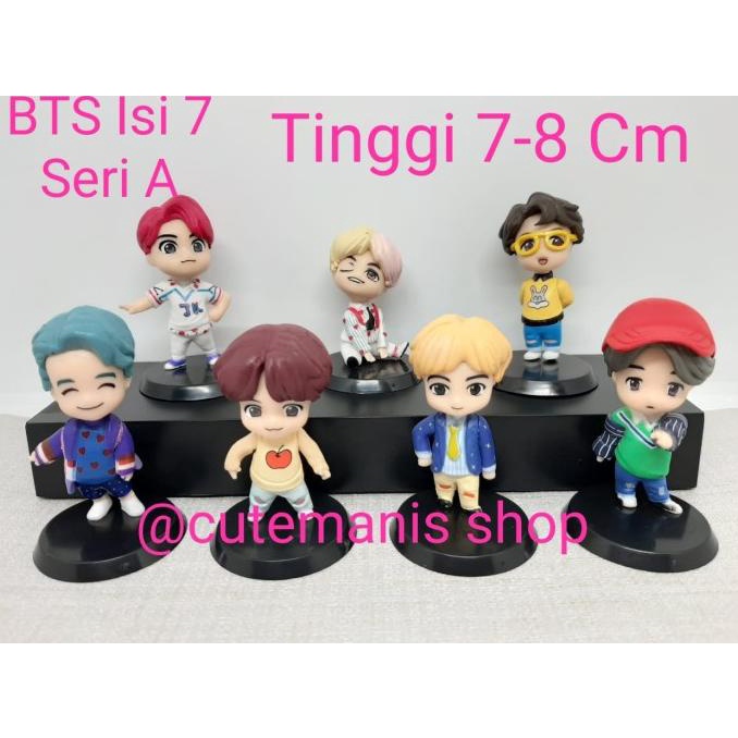 Kws SET 7 Pcs ALL MEMBER V Jimin SUGA Jin RM BTS Action Figure | Shopee ...