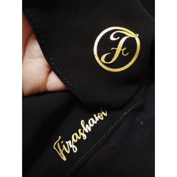 Label Custom Tudung PU Vinyl Sticker Iron On - 50pcs | Shopee Philippines