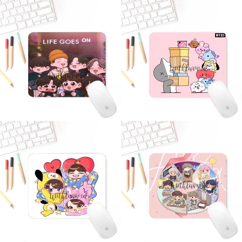 Cute CARTOON KPOP BTS BT21 CHARACTER MOUSEPAD | Army COLLECTION ...