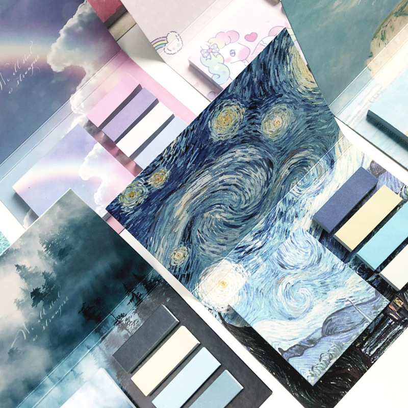 325Sheets/Set Starry Sky Sticky Note Memo Pad Rainbow Index Stickers ...