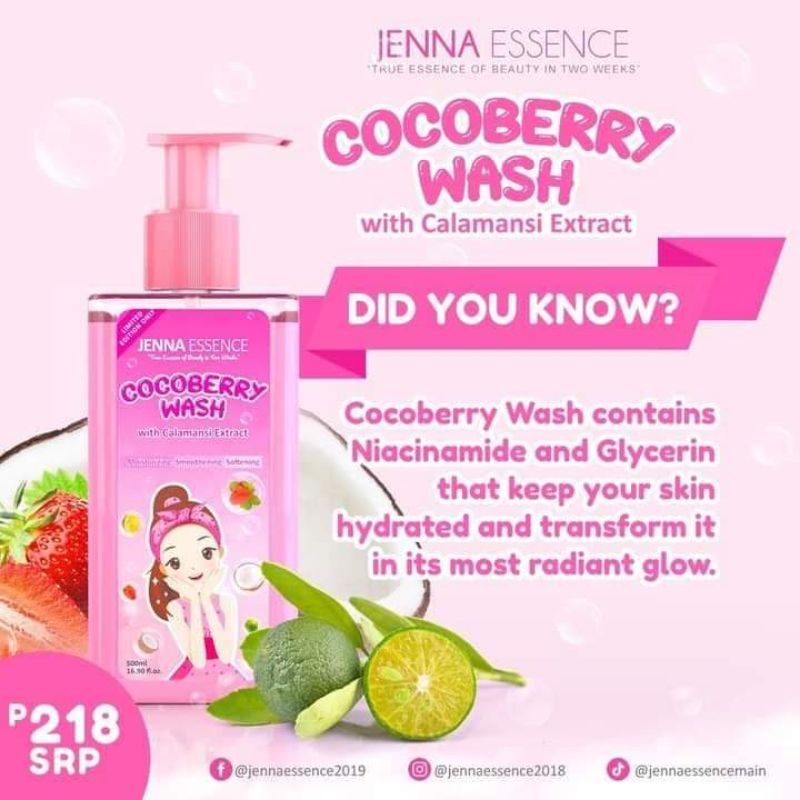 Cocoberry wash with calamansi extract 500ml by jenna essence | Shopee ...