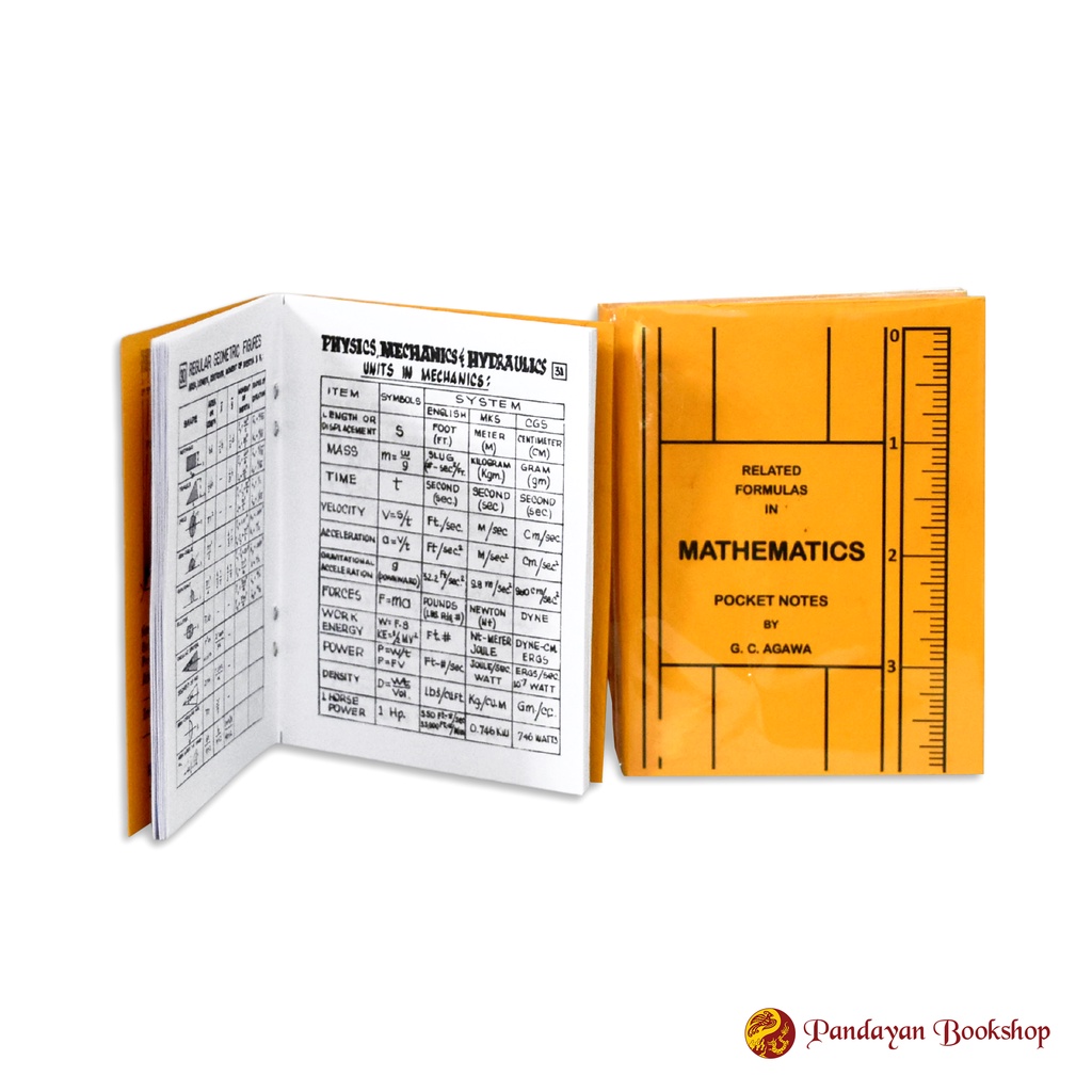 Related Formulas In Mathematics Pocket Notes Ni G.C. Agawa | Shopee ...
