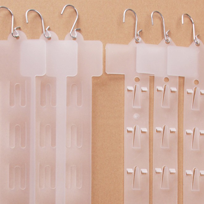 20 Pcs Merchandise Hanging Strips S Hooks Plastic Display Clip Strips ...