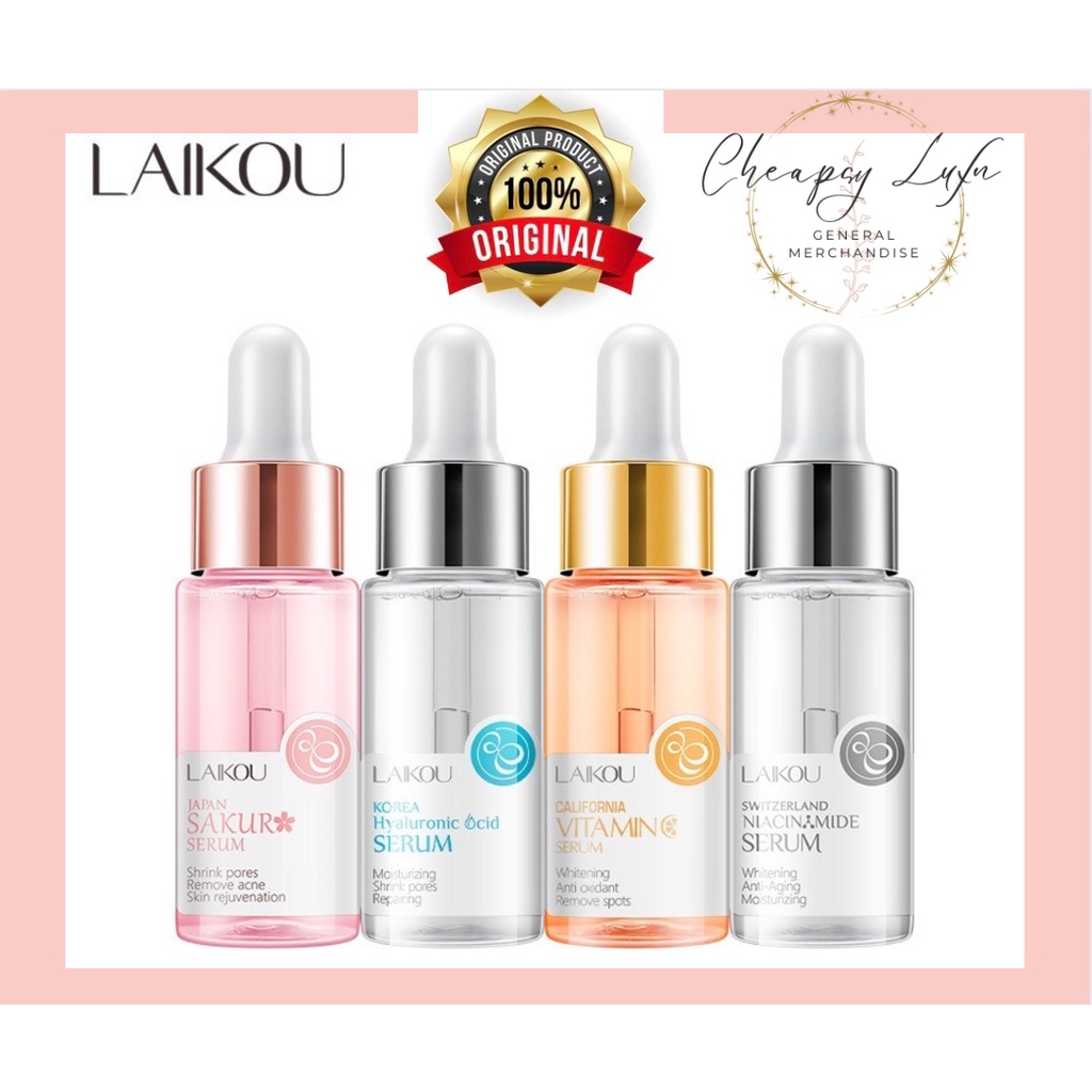LAIKOU Natural Facial Serum 4 Colors Sakura Cherry blossoms ...