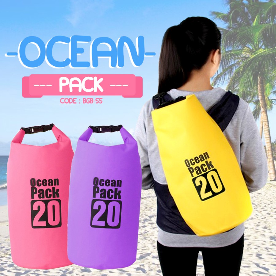 Ocean Pack` Dry Bag 20 Liter` DryBag Waterproof 20L` Waterproof Pouch Bag 20 L` Diving ...