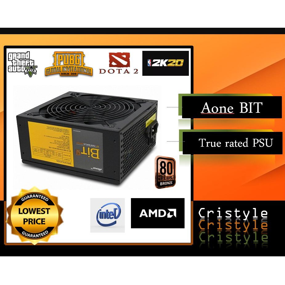 Aone BIT 750w 80+ Truerated Power Supply | Shopee Philippines