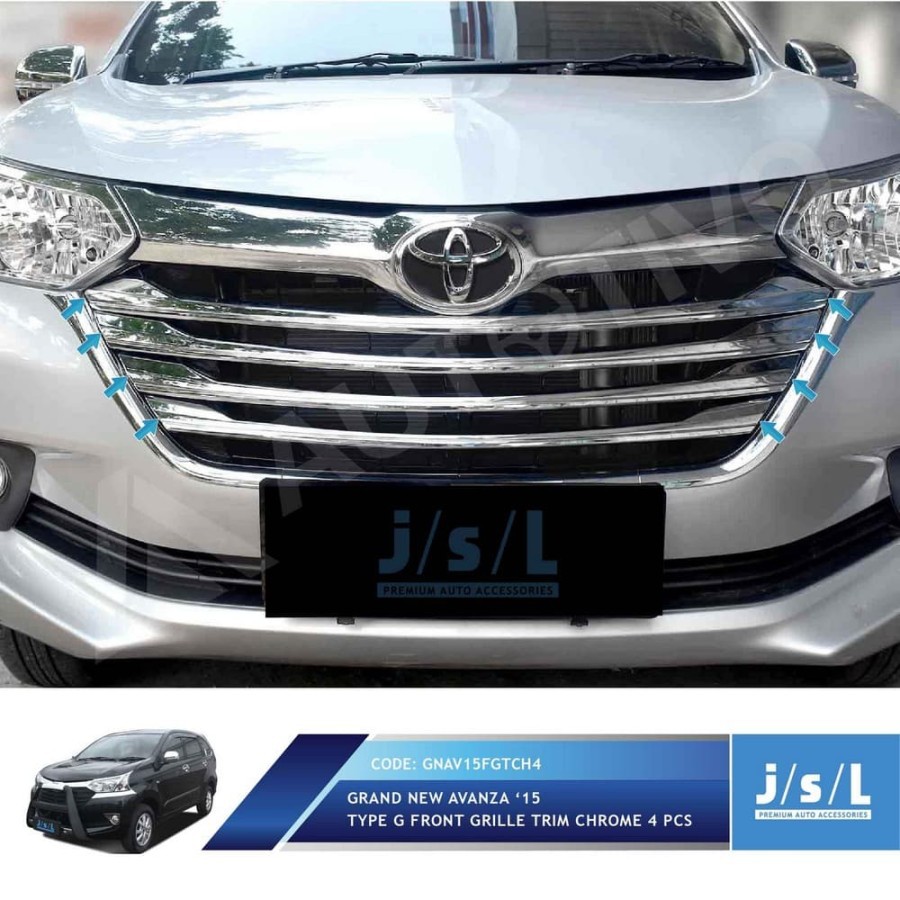 List of Front Grill Trims for Grand All New Avanza Type G Front Grille ...