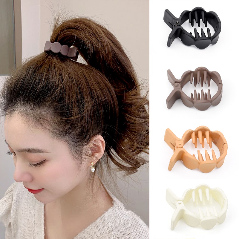 Retro Matte Ponytail Hair Clip / High Ponytail Artifact Simple Shark ...