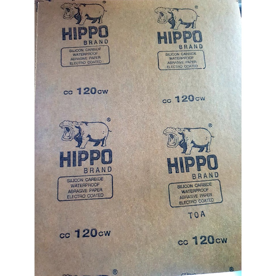 Hippo Sand Paper 100 120 150 180 220 240 320 400 Greenfield/Black Hawk ...