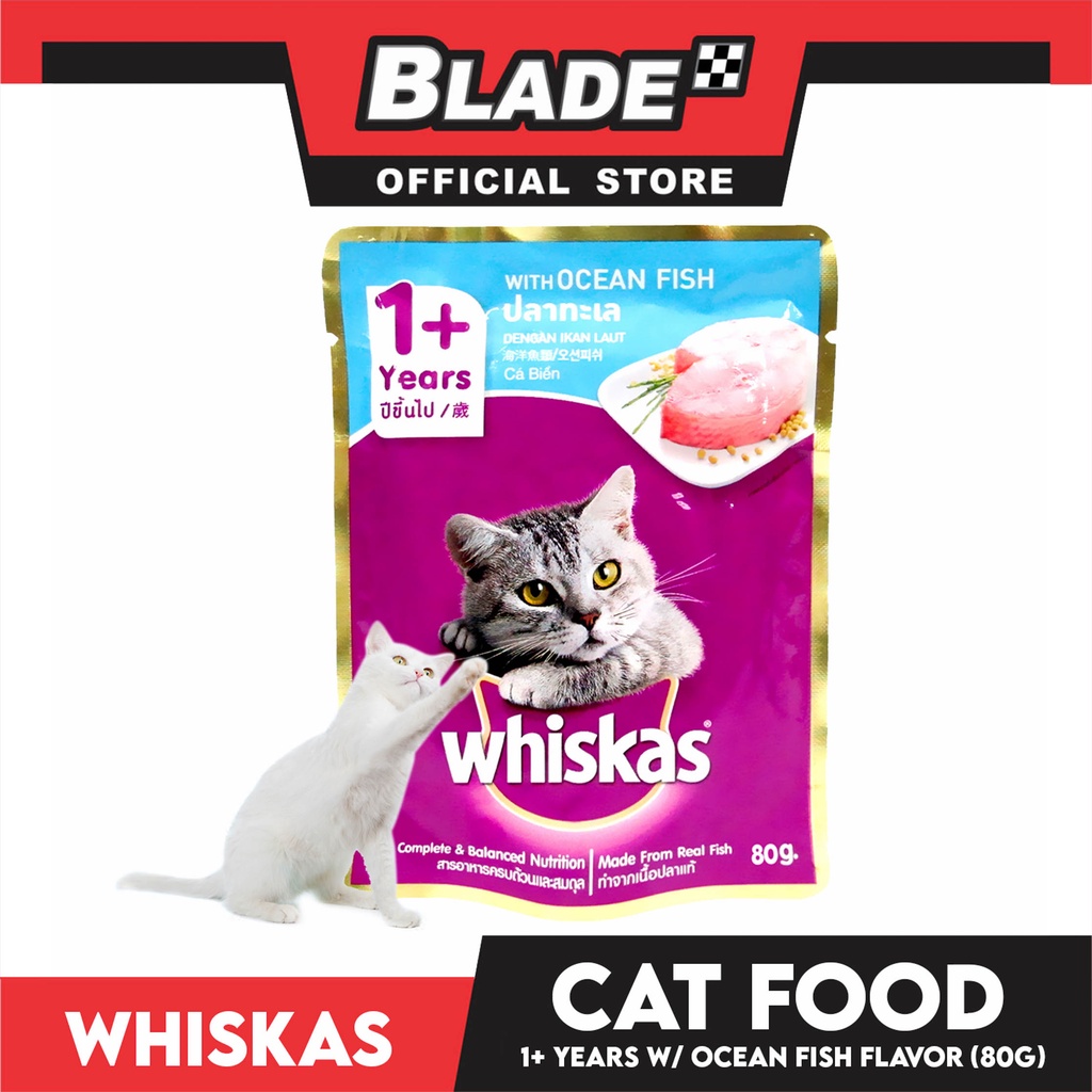 Whiskas Ocean Fish Pouch Wet Cat Food 80g | Shopee Philippines