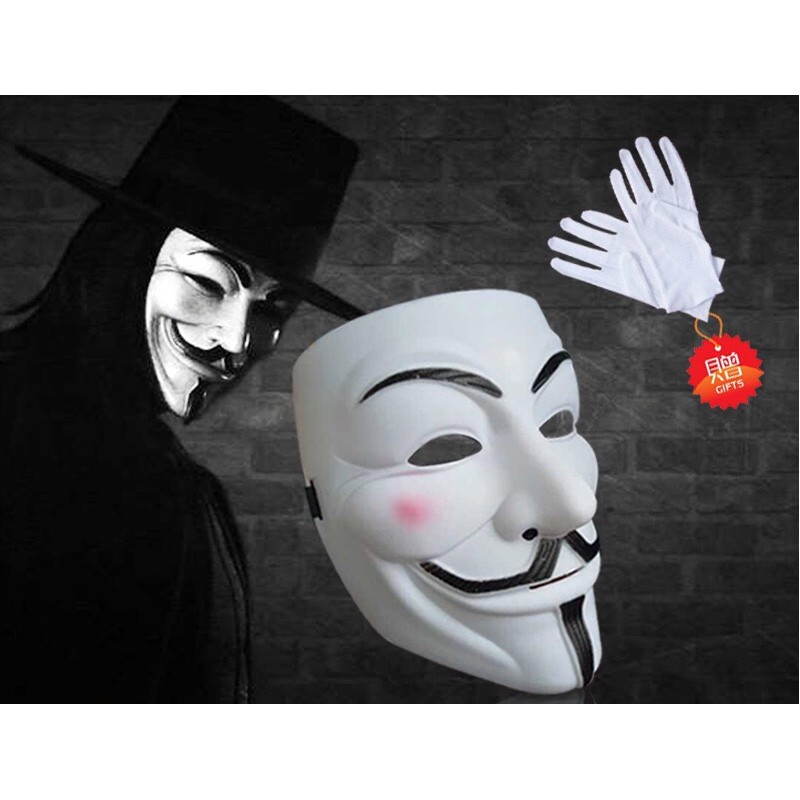 Anonymous hacker Mask (Basic White) | Shopee Philippines