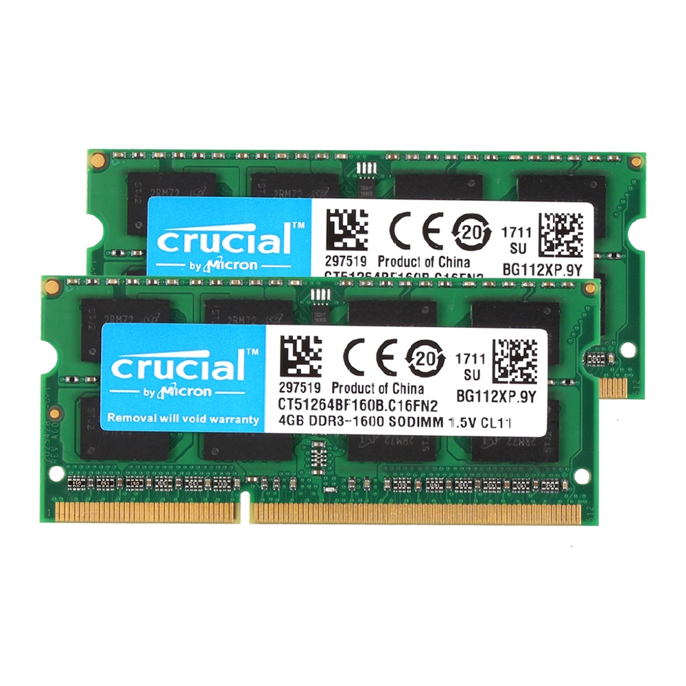 Crucial DDR3 4GB 8GB Laptop RAM 1066 1333 1600MHZ SODIMM PC-8500 PC-10600 PC-12800S 1.5V for ...