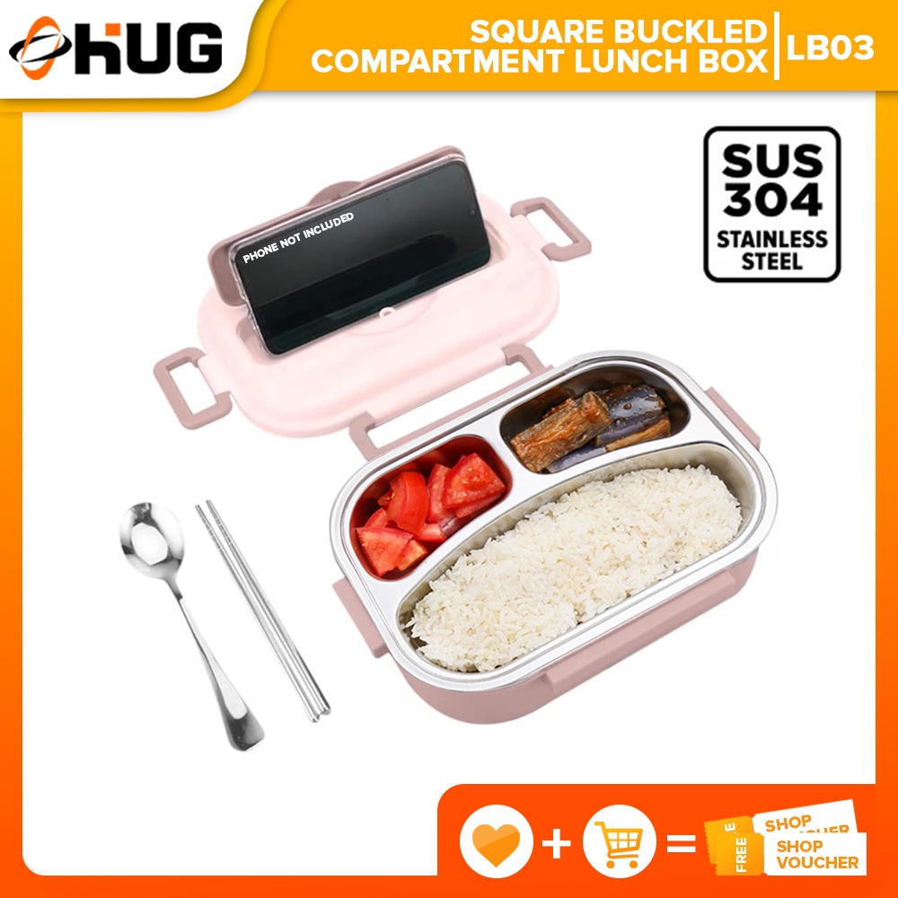 Stainless Steel SUS 304 Bento Box Airtight Sealed Lids Compartment ...