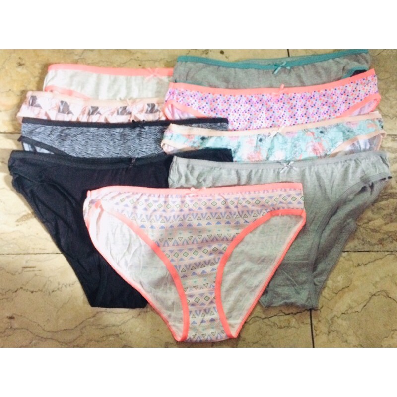 6PCS Panty Adults Cotton Round Garter Plain and Floral | Shopee Philippines