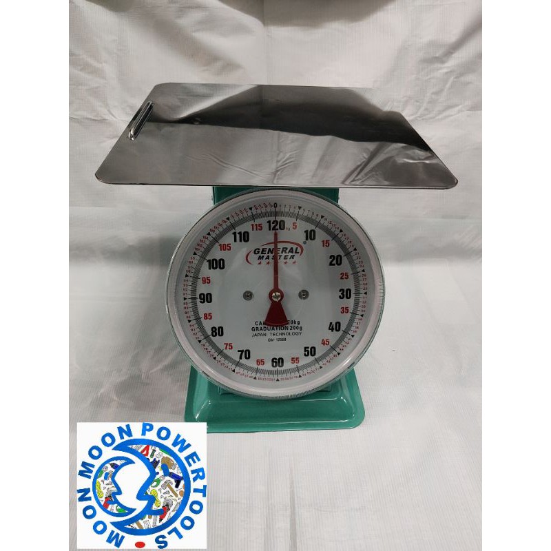 GENERAL MASTER TIMBANGAN WEIGHING SCALE HEAVY DUTY 120KG FLAT | Shopee ...