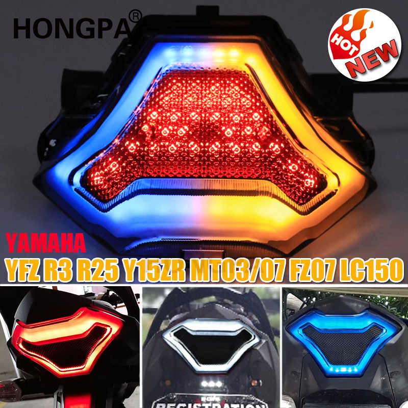 Motorcycle LED Taillight Brake Rear Turn Signal Indicator TST Lamp Tail ...