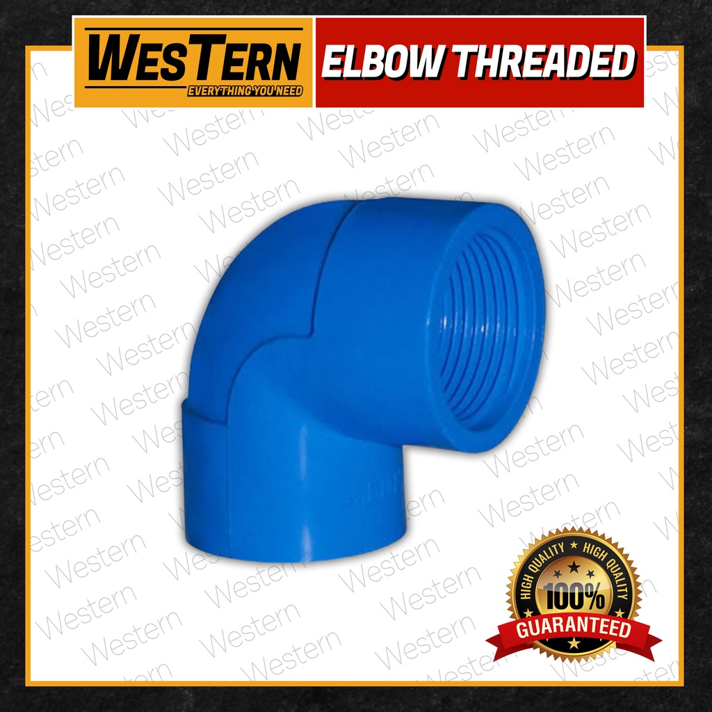 WESTERN PVC Blue Fittings 1/2” - 1” for Water Lines (Elbow, Tee ...