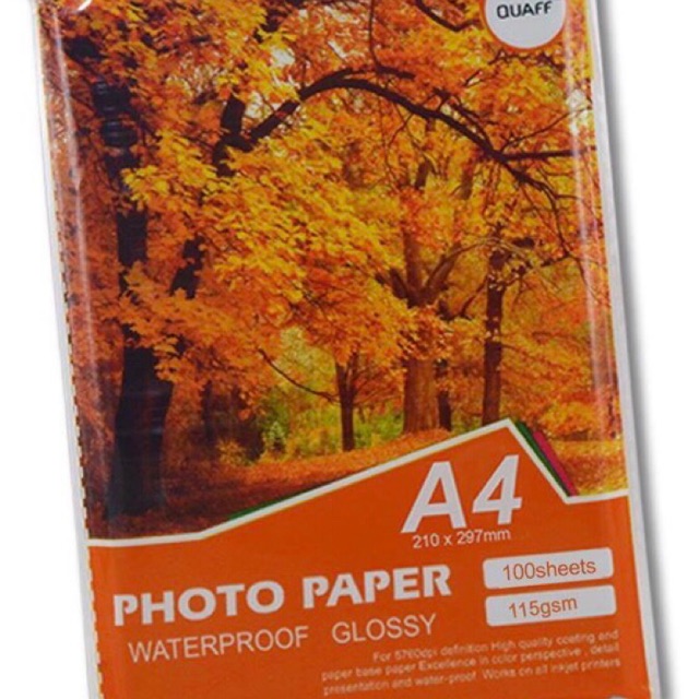 Quaff brand photo paper a4 size 115gsm 100sheet | Shopee Philippines