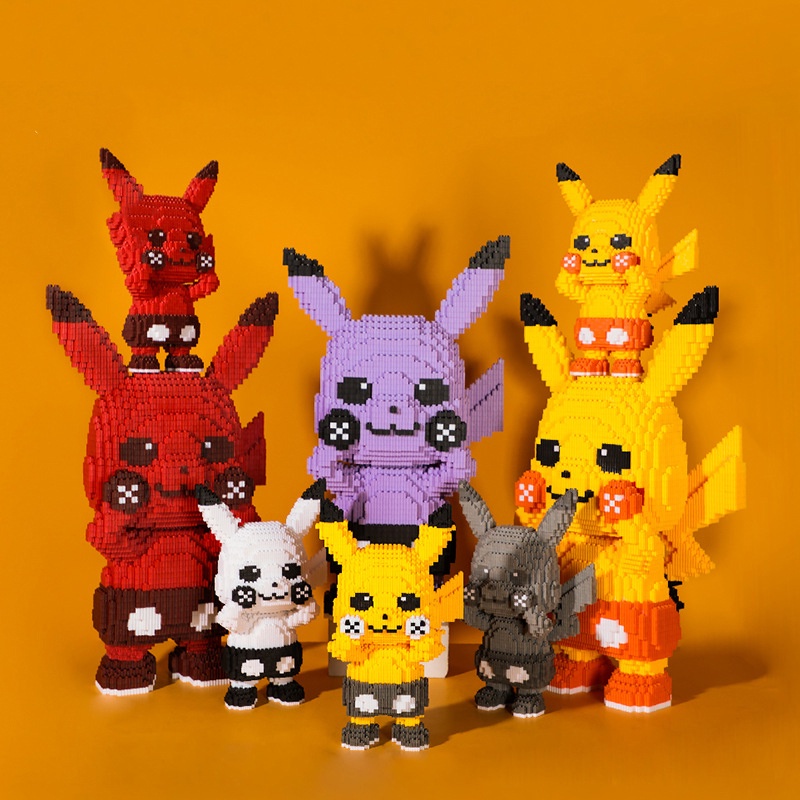 Pikachu lego blocks pokemon figure nano block one piece luffy arale ...