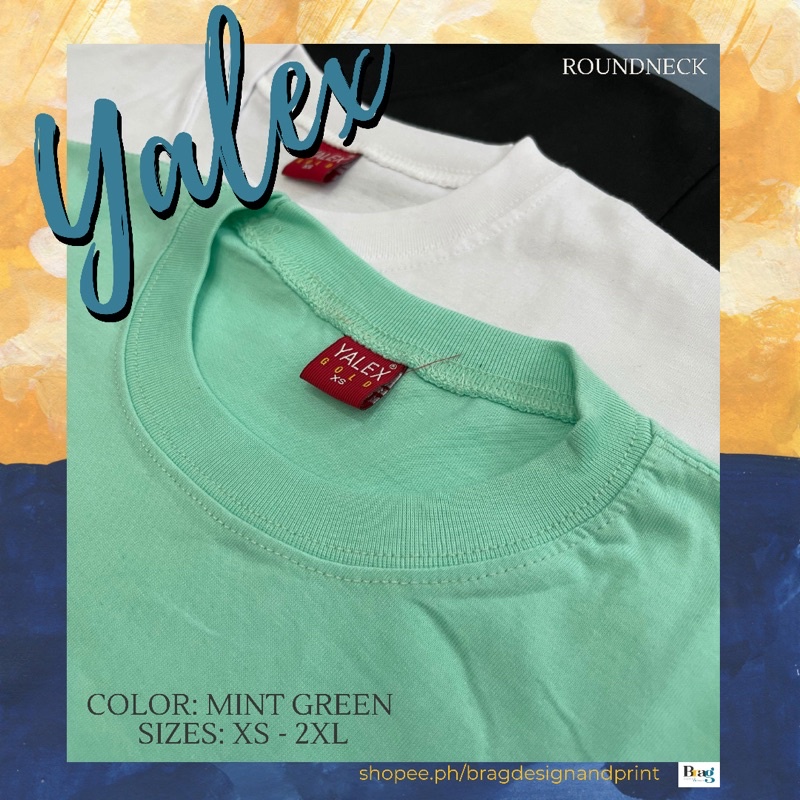 YALEX Mint Green | ROUNDNECK | Red Label | Plain Shirt | Shopee Philippines