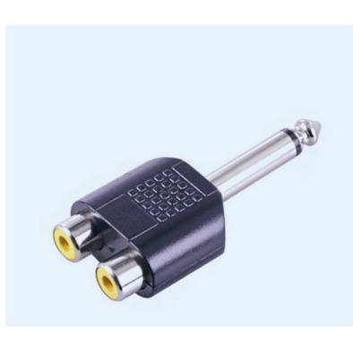 MIXER PLUG CONNECTOR 2RCA JACK TO PL-55 PLUG MONO | Shopee Philippines